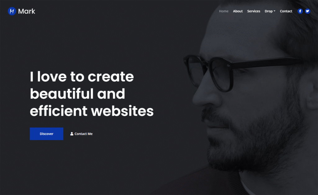 Mark Html5 Portfolio Website Template Templatevo