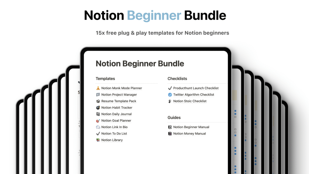 Notion Beginner Bundle – templatevo.com